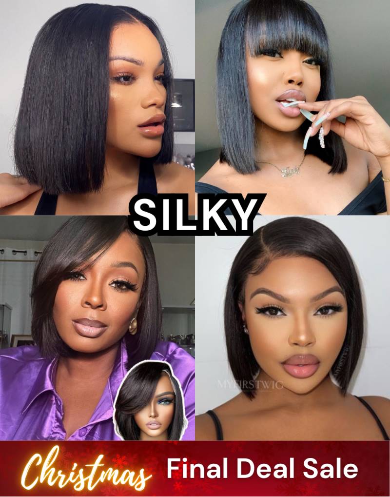 10 Inch Silky 10x6 Glueless C-Shaped Ear Fit Wig Human Hair Wigs - FND ...