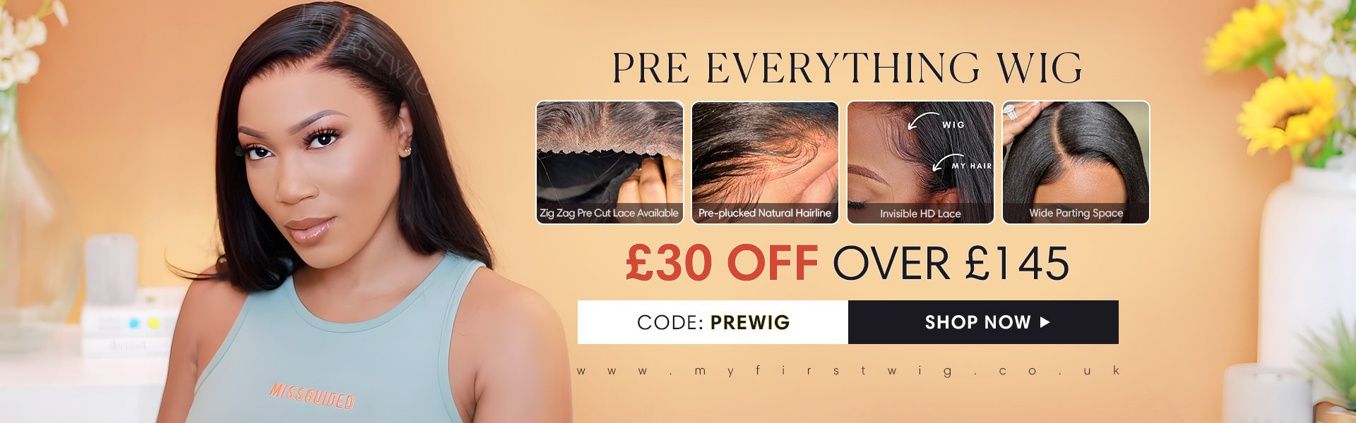 MyFirstWig UK | Quality Lace Wigs & Headband Wigs For Beginners