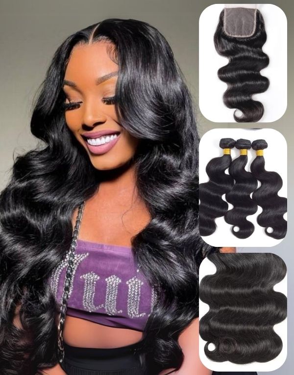 Human Hair Bundles with Closure Deals MyFirstWig UK