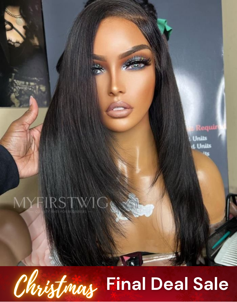 20 Inch Layers Straight 13x6 Human Hair Lace Front Wig- SPE064FD ...