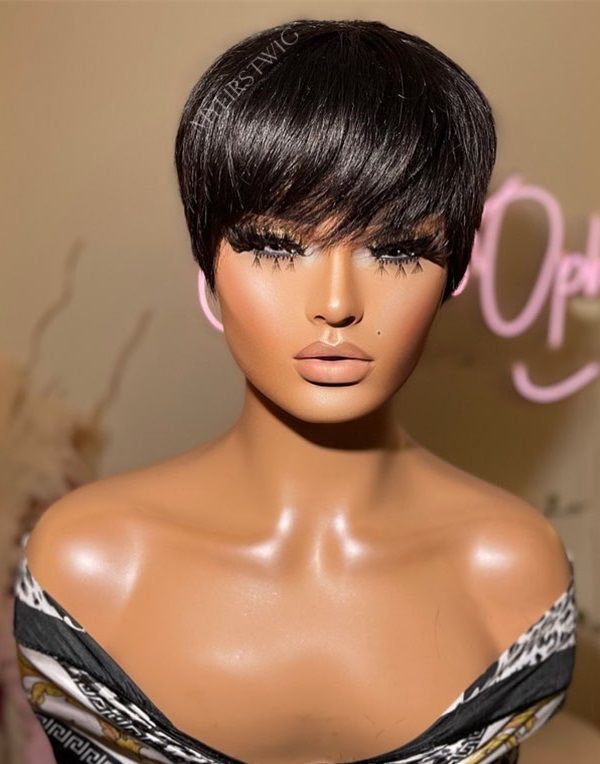 OpHair - Purdy Cut Pixie Cut Short Bob Glueless Invisible Lace Front W ...