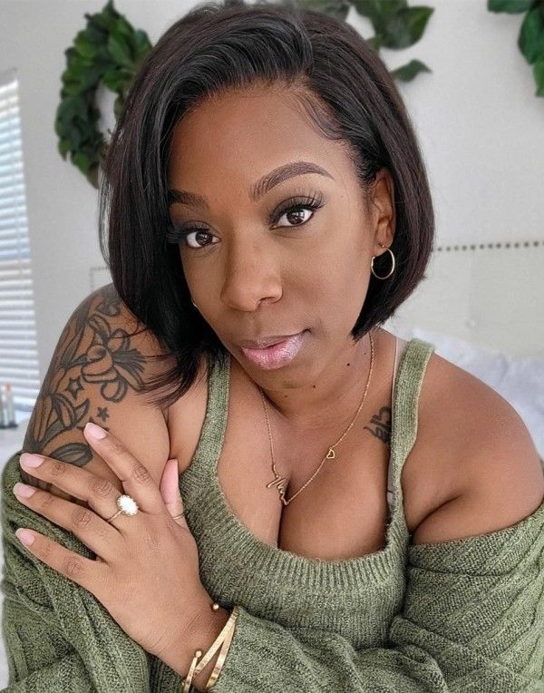 Short human hair lace front wigs store