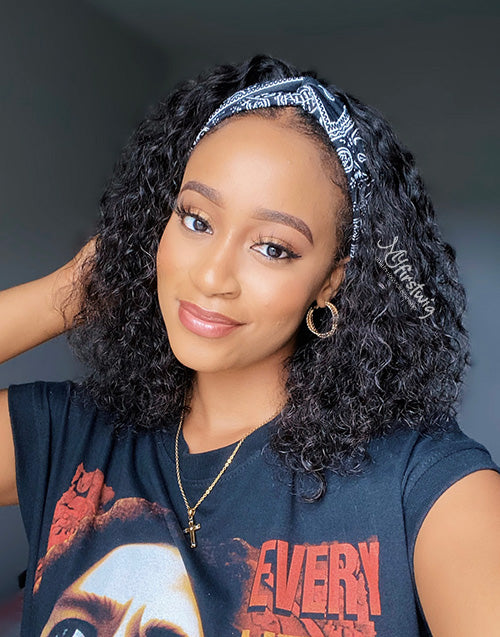SHARON - HUMAN HAIR CURLY HEADBAND WIG - HBW049 – MyFirstWig UK